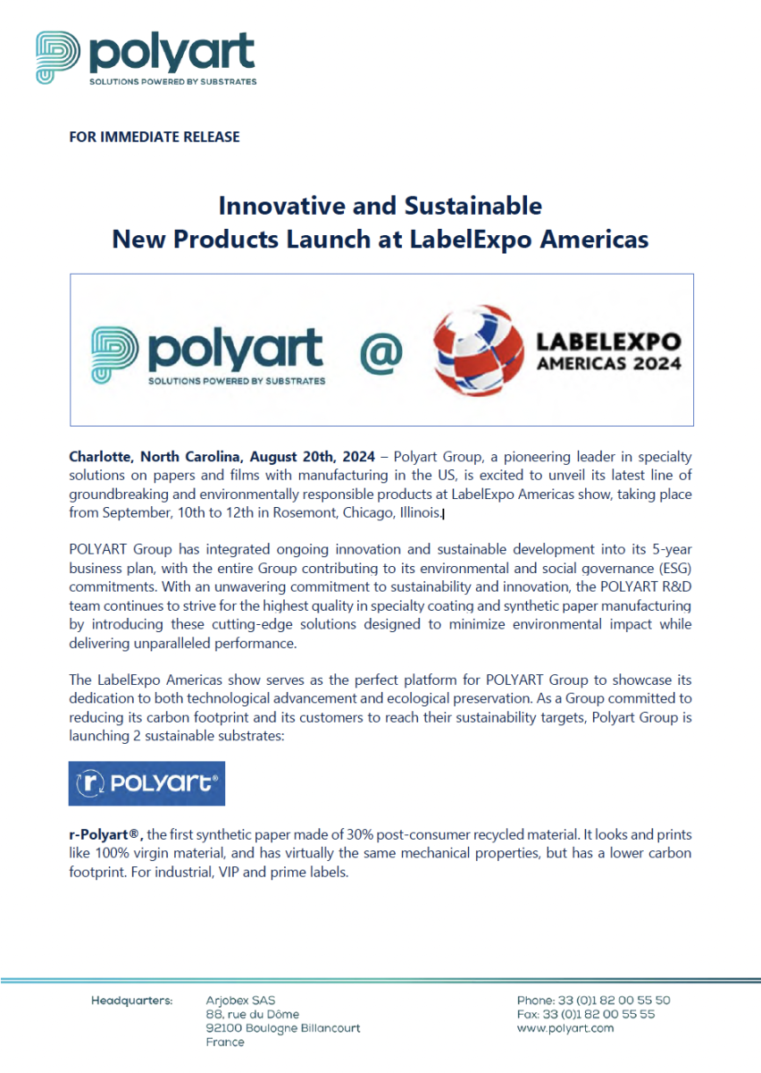 LabelExpo Americas 2024 - Polyart